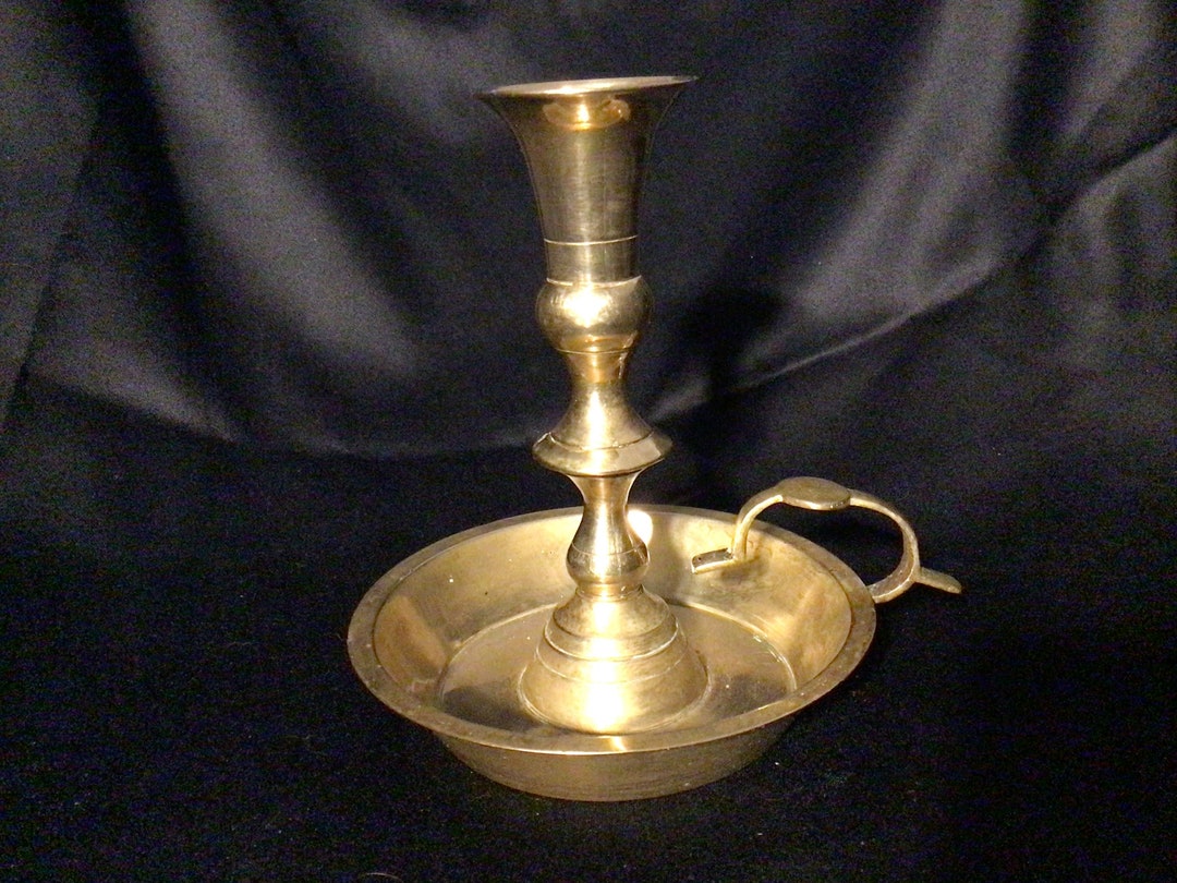 Wee Willie Winkey Candlestick Holder in Brass Victorian and Dickensian ...