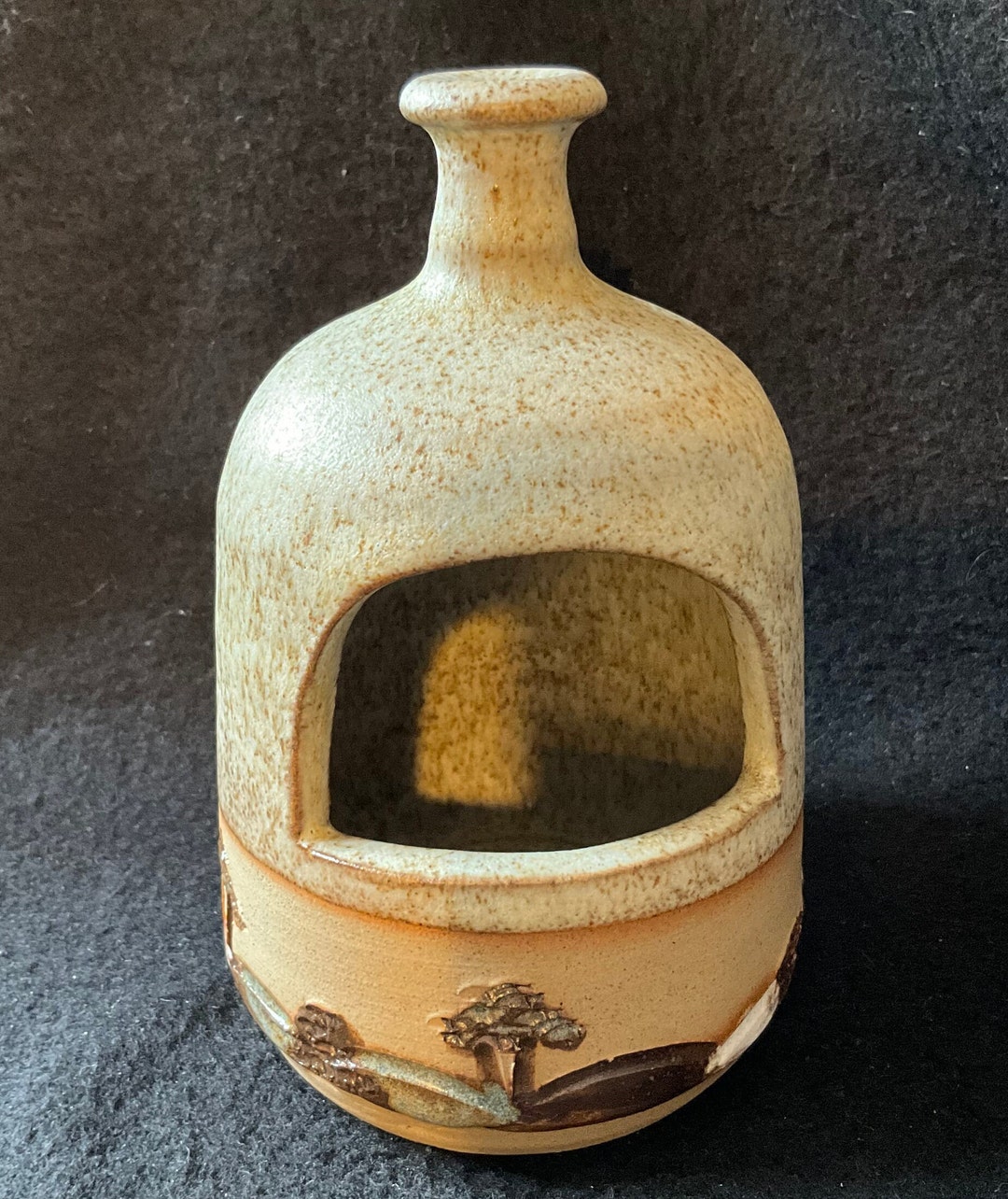 Vintage 1950s Elizabeth Newman Art Pottery Salt Pig: Hand-painted ...