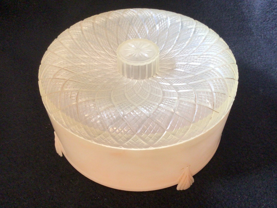 1950s Pink Powder Puff Pot Refurbished April Showers Dusting - Etsy