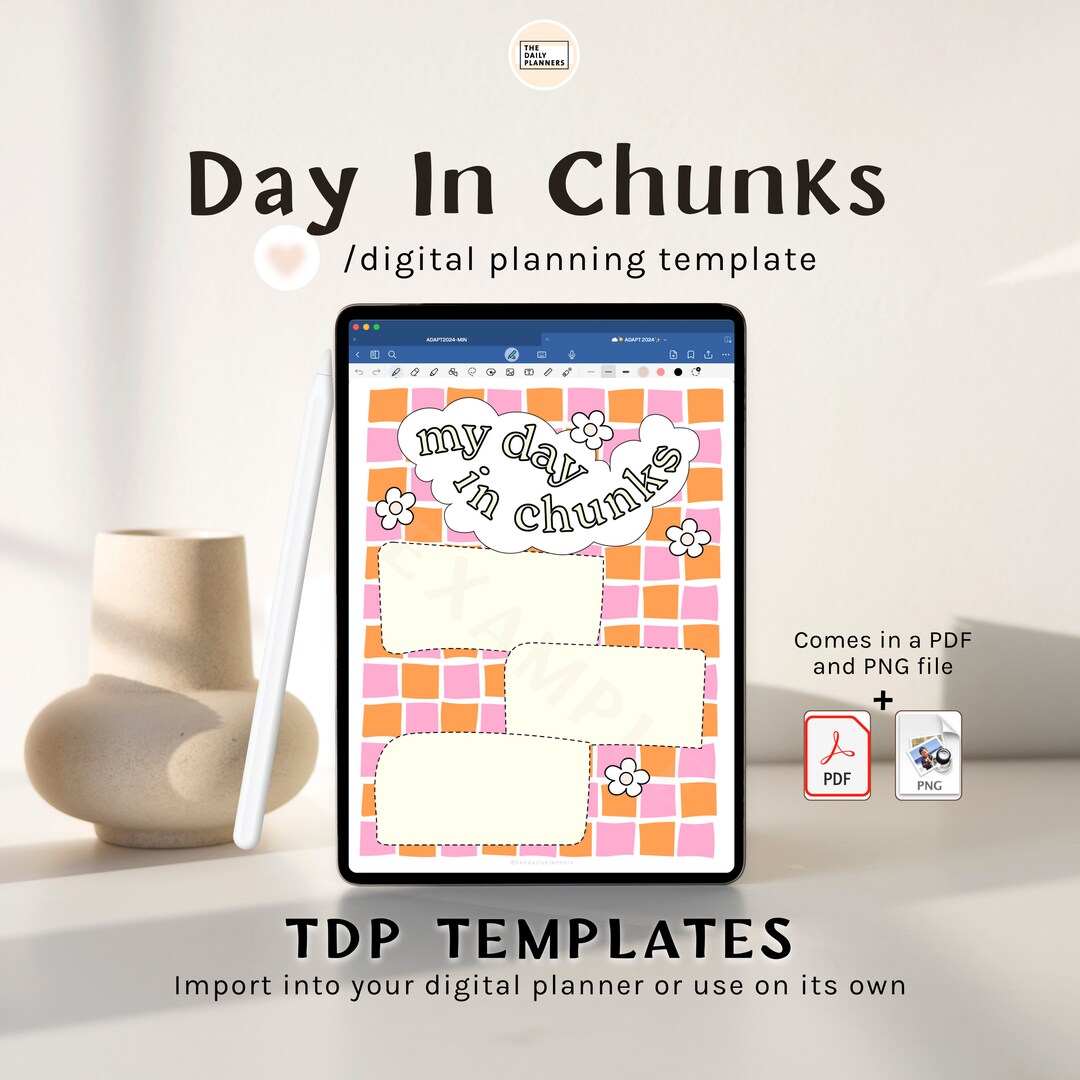 Day in Chunks Planner | Digital Planning Template | TDP TEMPLATES ...