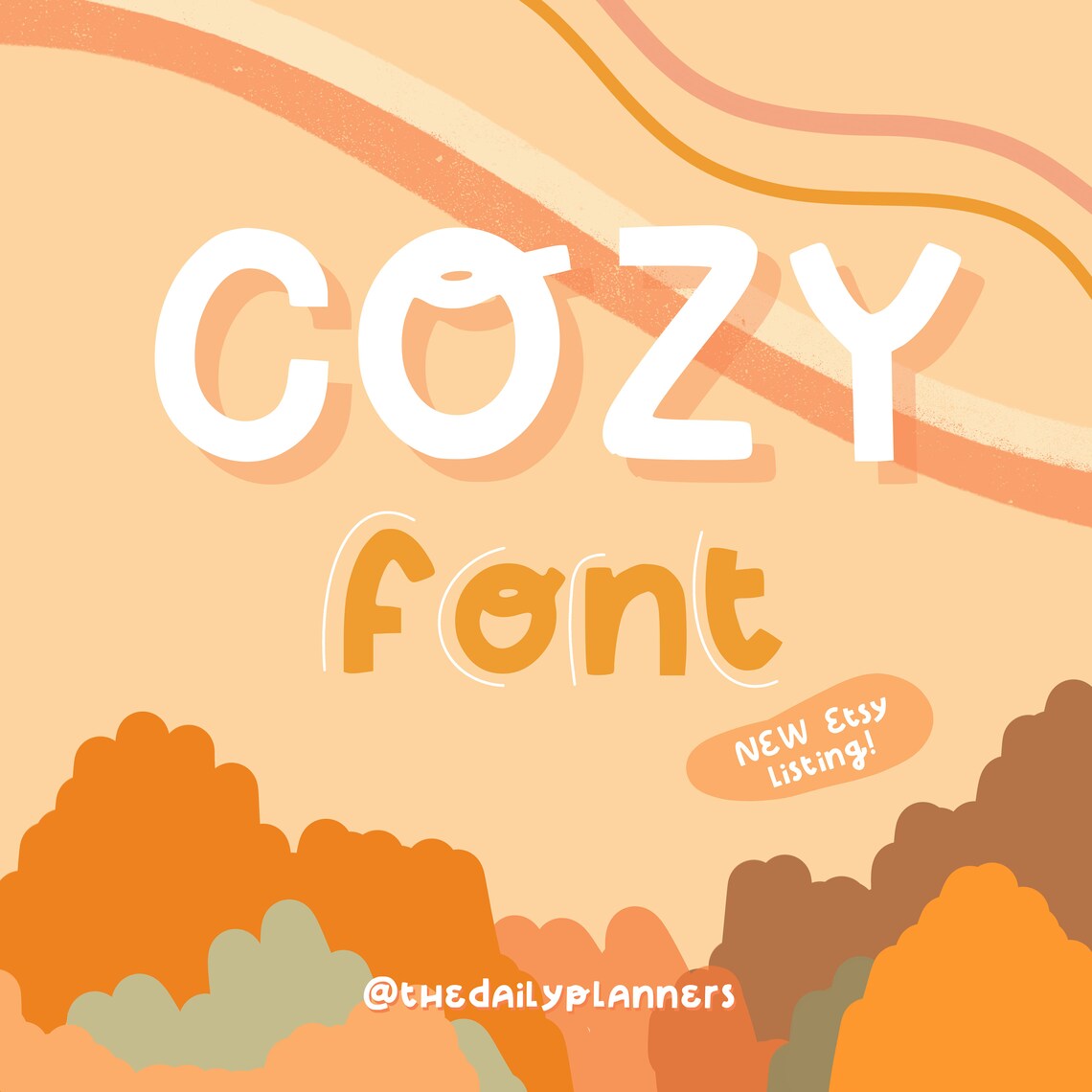 Cozy Font Downloadable Font .ttf .otf Files Sans Serif | Etsy