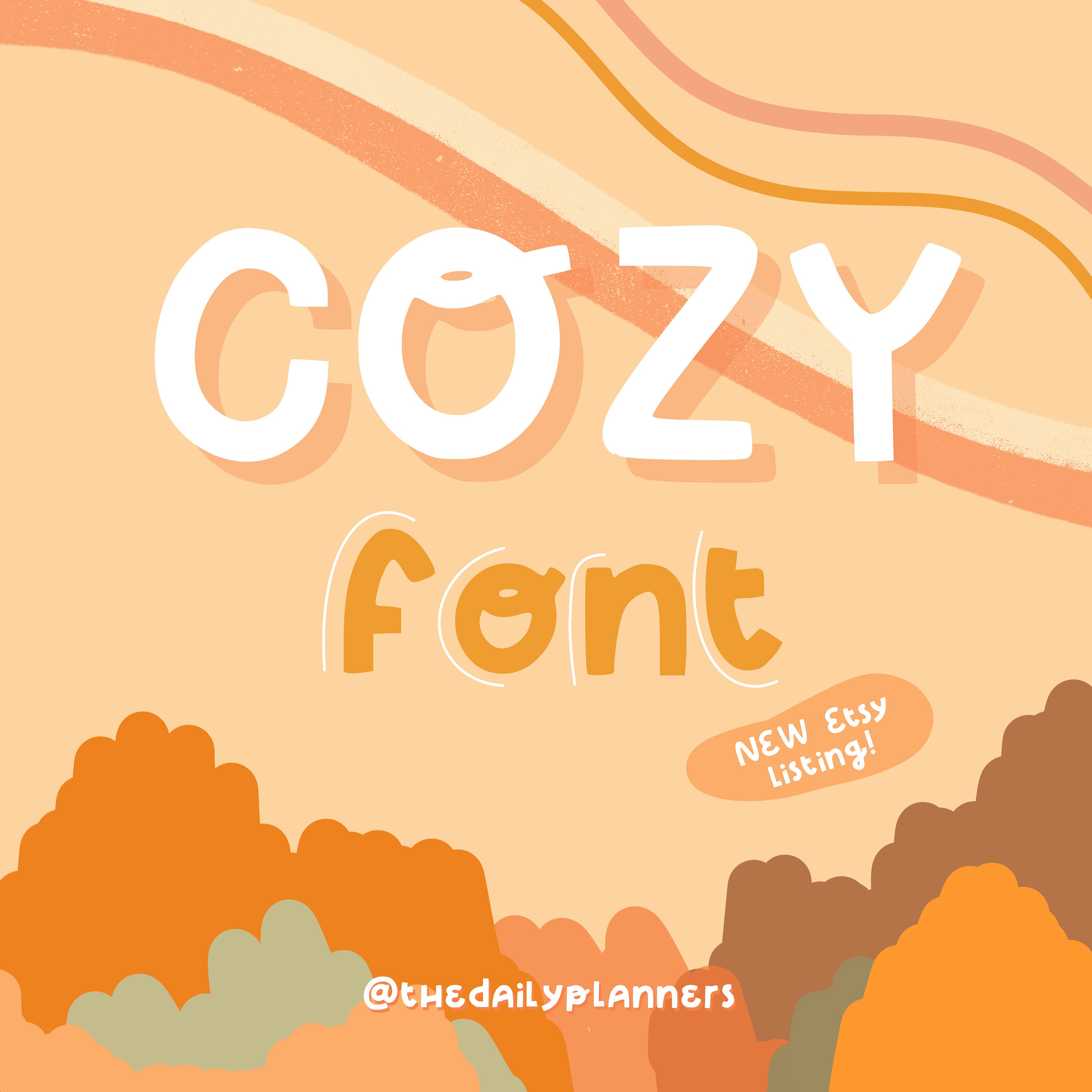 Cozy Font Downloadable Font .ttf .otf Files Sans Serif - Etsy