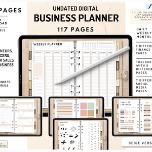 Undated Digital Business Planner: Daily, Weekly, Monthly (goodnotes App ...