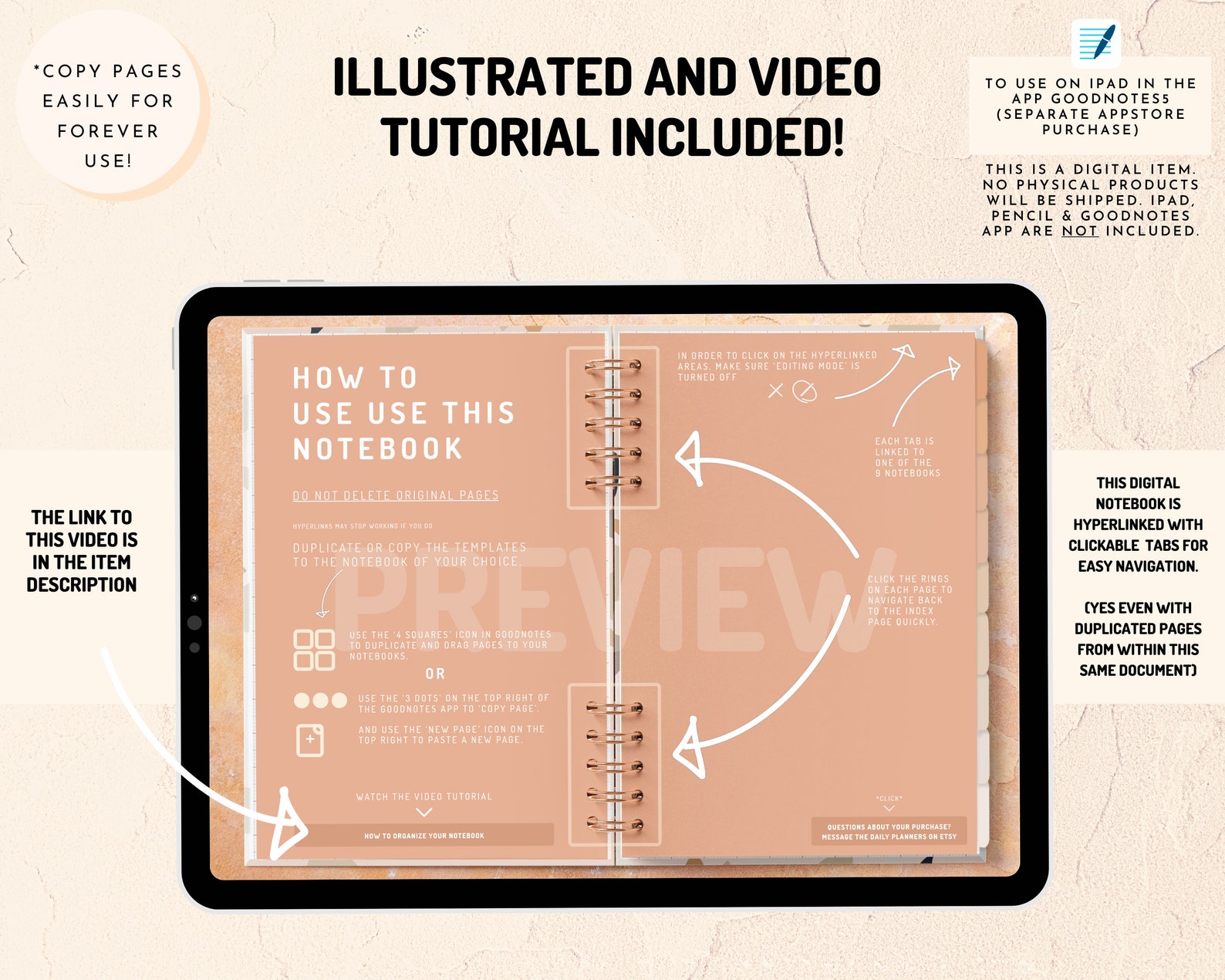 Ultimate Digital Notebook Daily Planner Gratitude Journal Habit Tracker ...