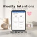 Weekly Intentions Digital Planning Template (PDF & PNG) - for Goodnotes ...