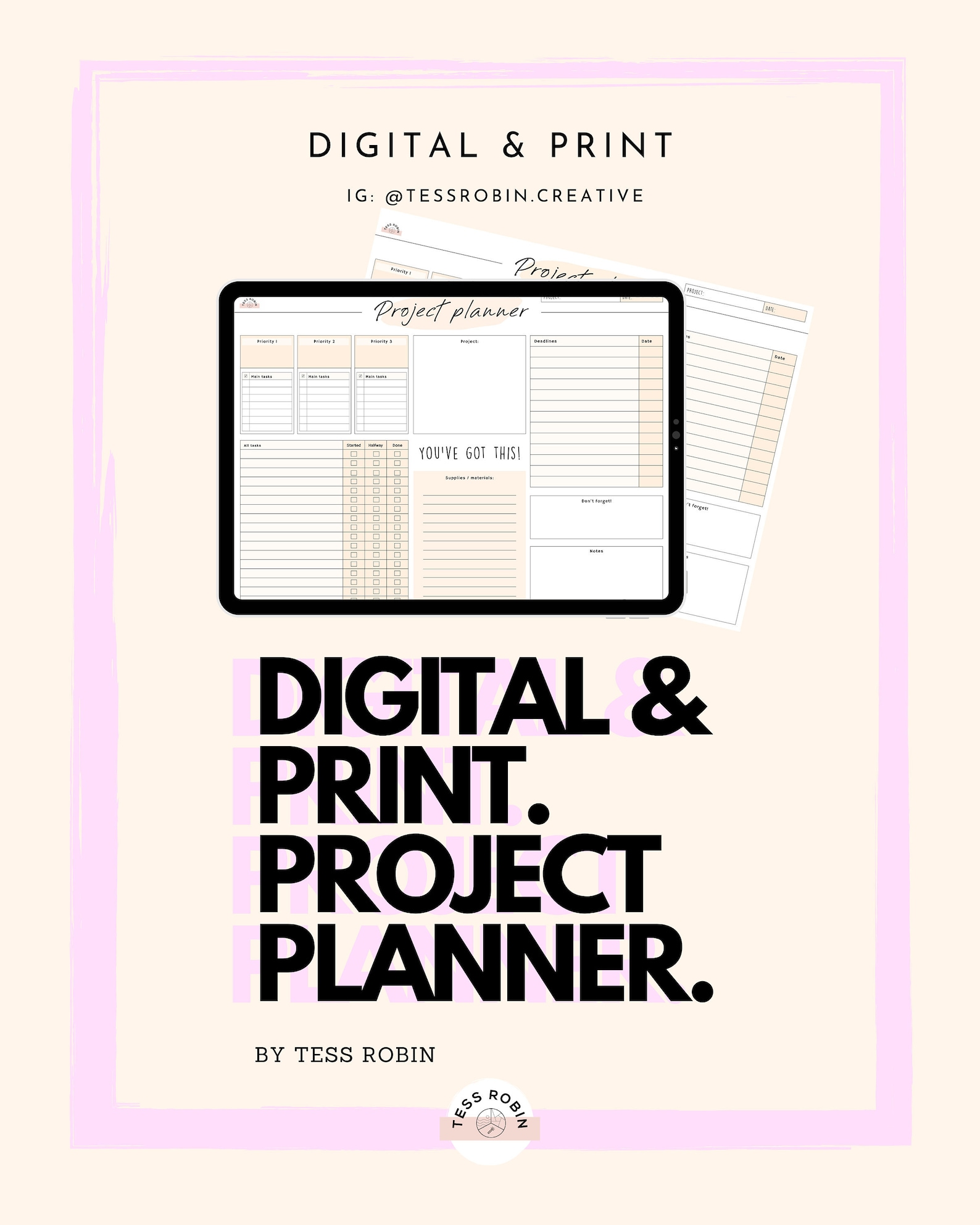 Project Planner Digital Project Planner Goodnotes Planner - Etsy