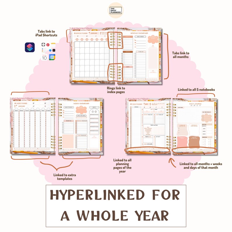 Ultimate Life Planner: Undated Portrait Digital Planner (hyperlinked ...