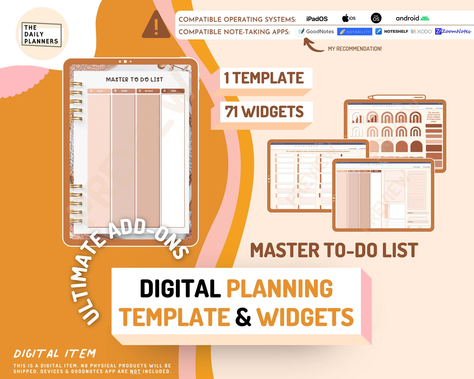 Ultimate ADD-ONS Master To-do List for Digital Planning Use | Etsy