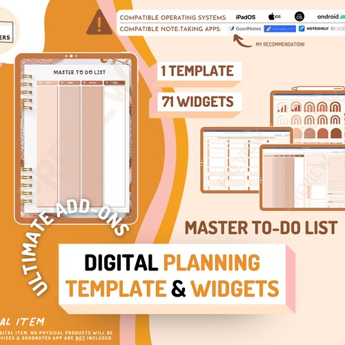 Ultimate ADD-ONS Master To-do List for Digital Planning Use | Etsy