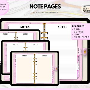 Weekly_undated Digital Planner [pink] Planner + to Do Lists + Note ...