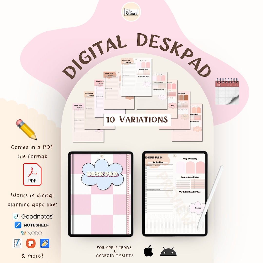 Digital Deskpad | Notepad, iPad Notetaking, Portrait, Digital Notes ...