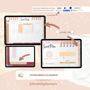 Digital TRAVEL Planner & Journal ⋒ to Use in Goodnotes, Noteshelf, Xodo ...