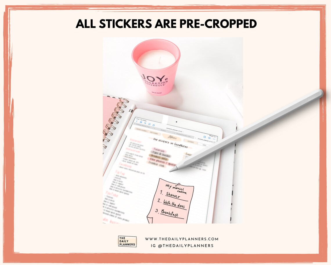 Sticker Book 46 Note Stickers for Goodnotes pre-cropped - Etsy