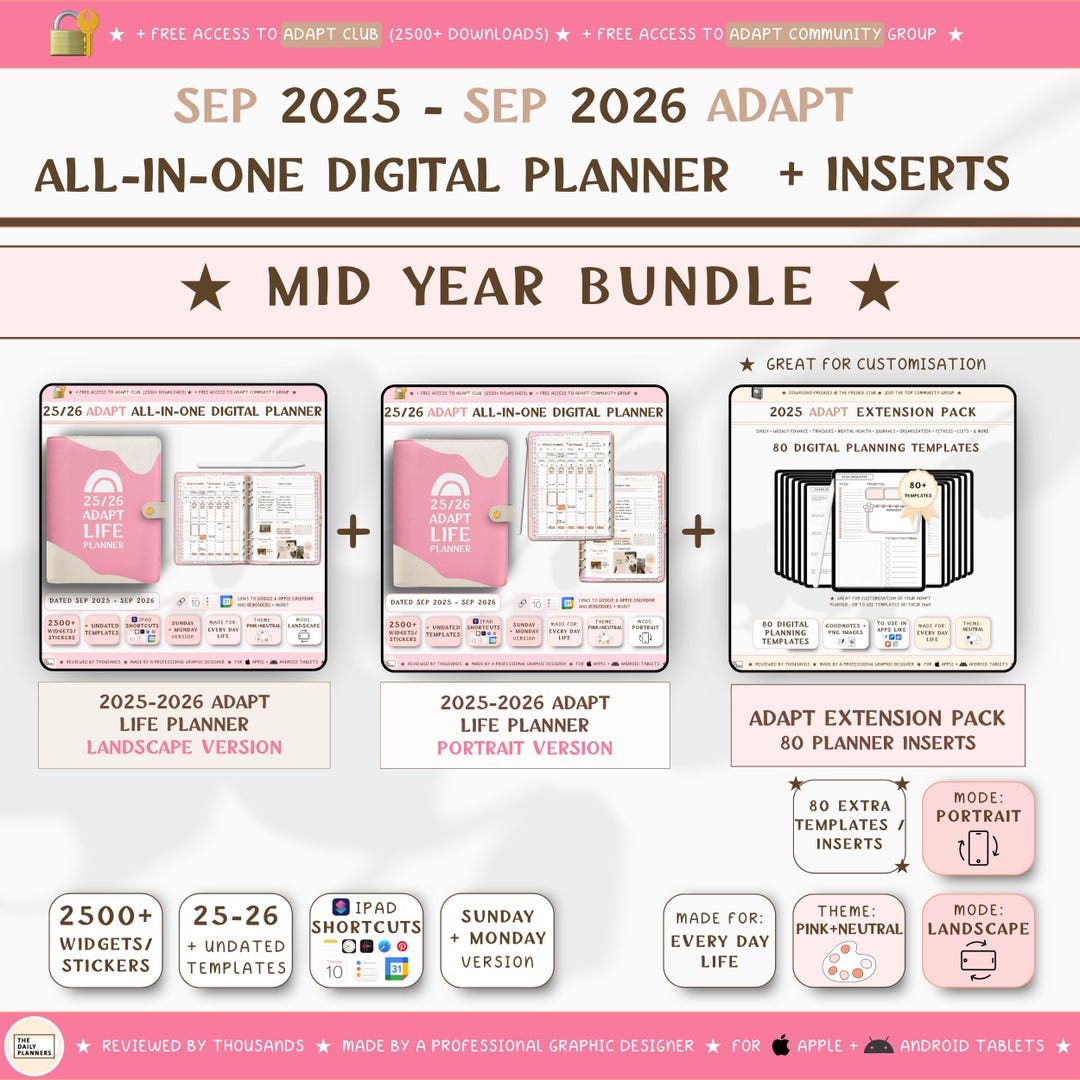 2025-2026 Digital Planner BUNDLE: Planners, Widgets & Inserts ...
