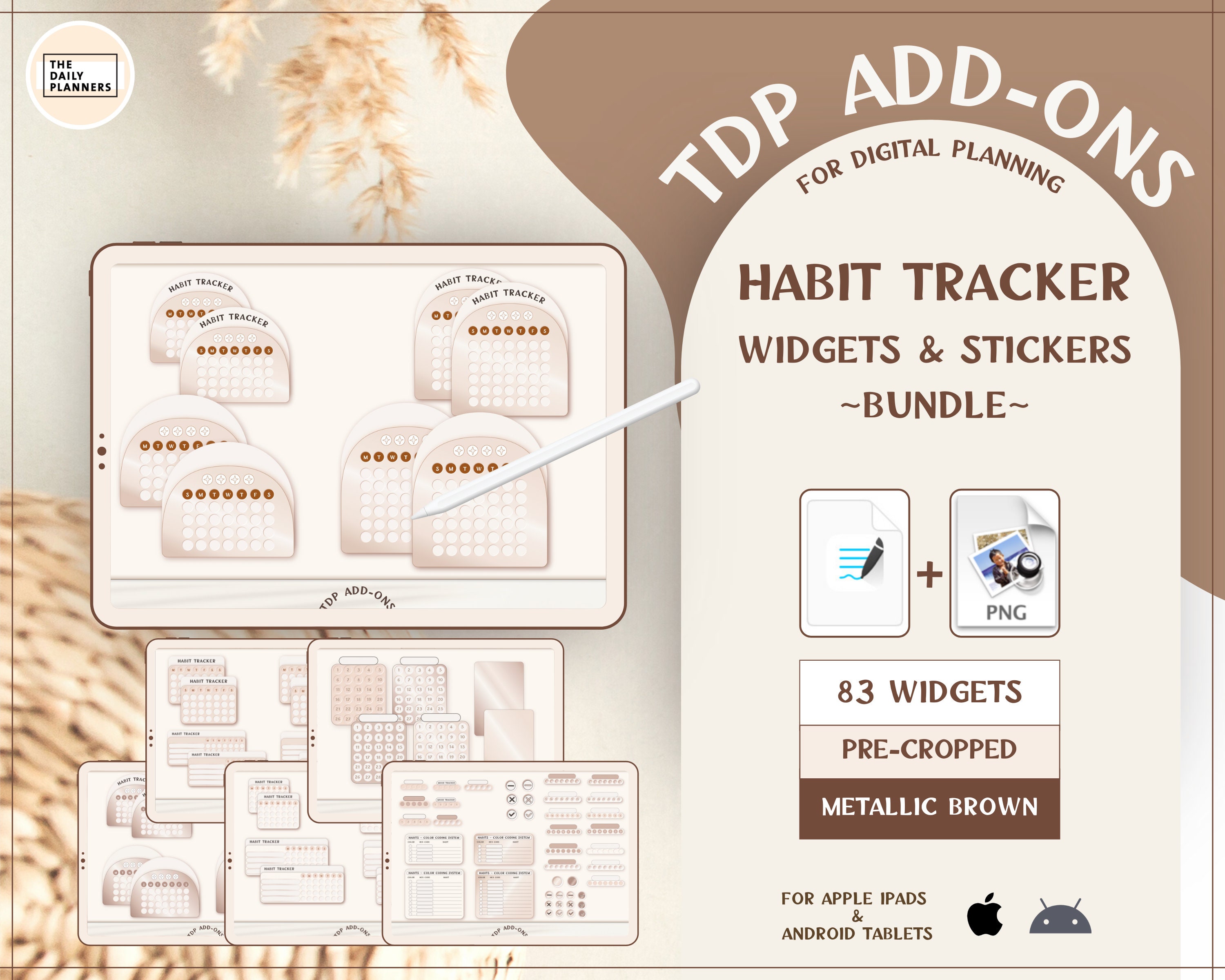 Habit Tracker Widgets Bundle for Digital Planning TDP - Etsy