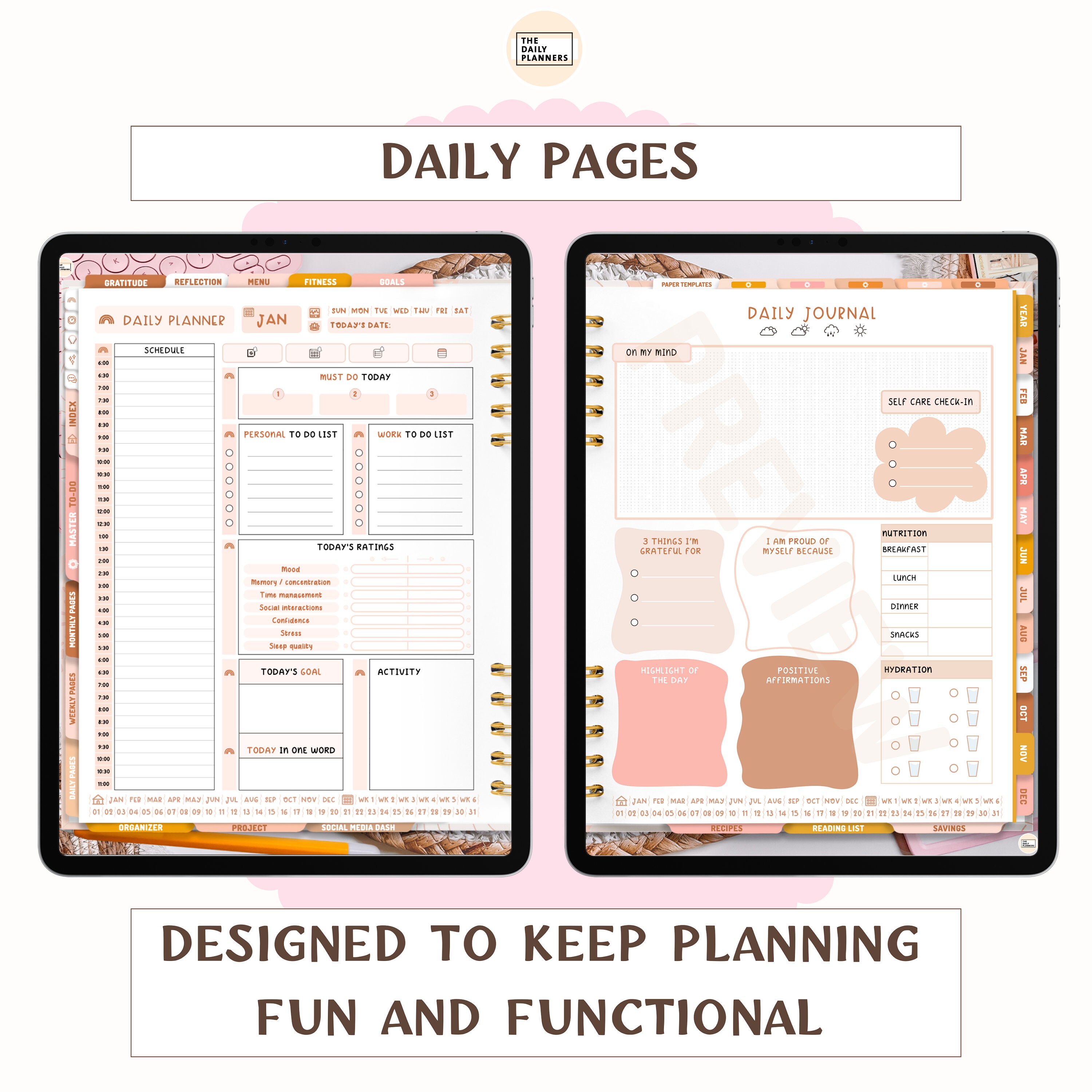 Ultimate Life Planner: Undated Portrait Digital Planner (hyperlinked ...