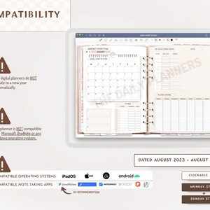 23/24 ADAPT Study Digital Planner Mid Year DATED Until August 2024 ...