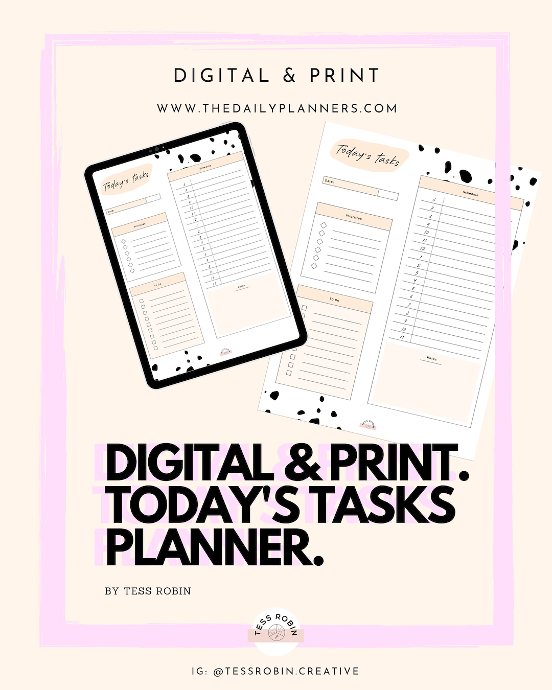 Today's Tasks Planner, Digital Project Planner, Goodnotes Planner ...