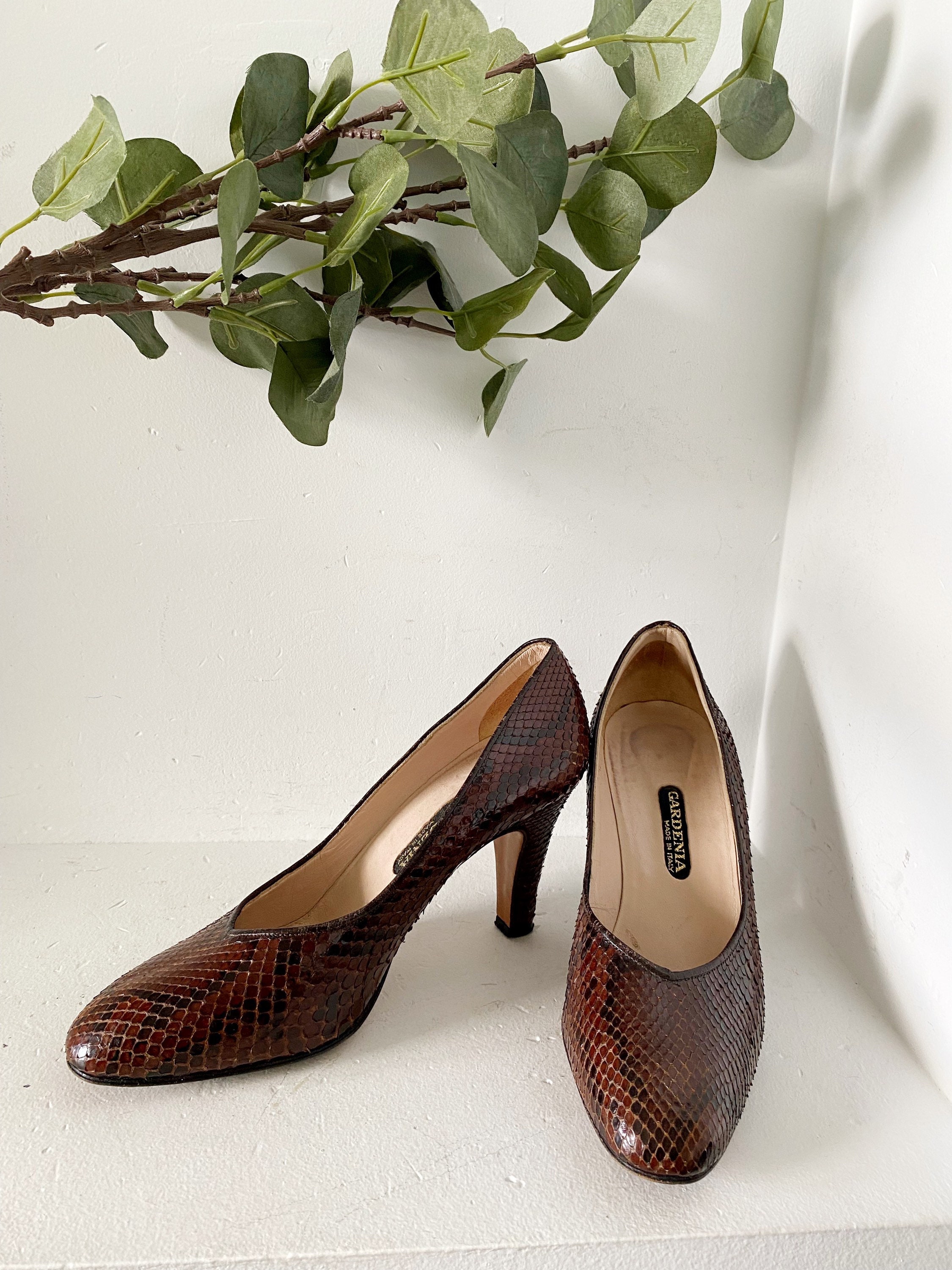 Vintage Made in Italy Pumps for Women, GARDENIA Animal Pattern Reptil ...