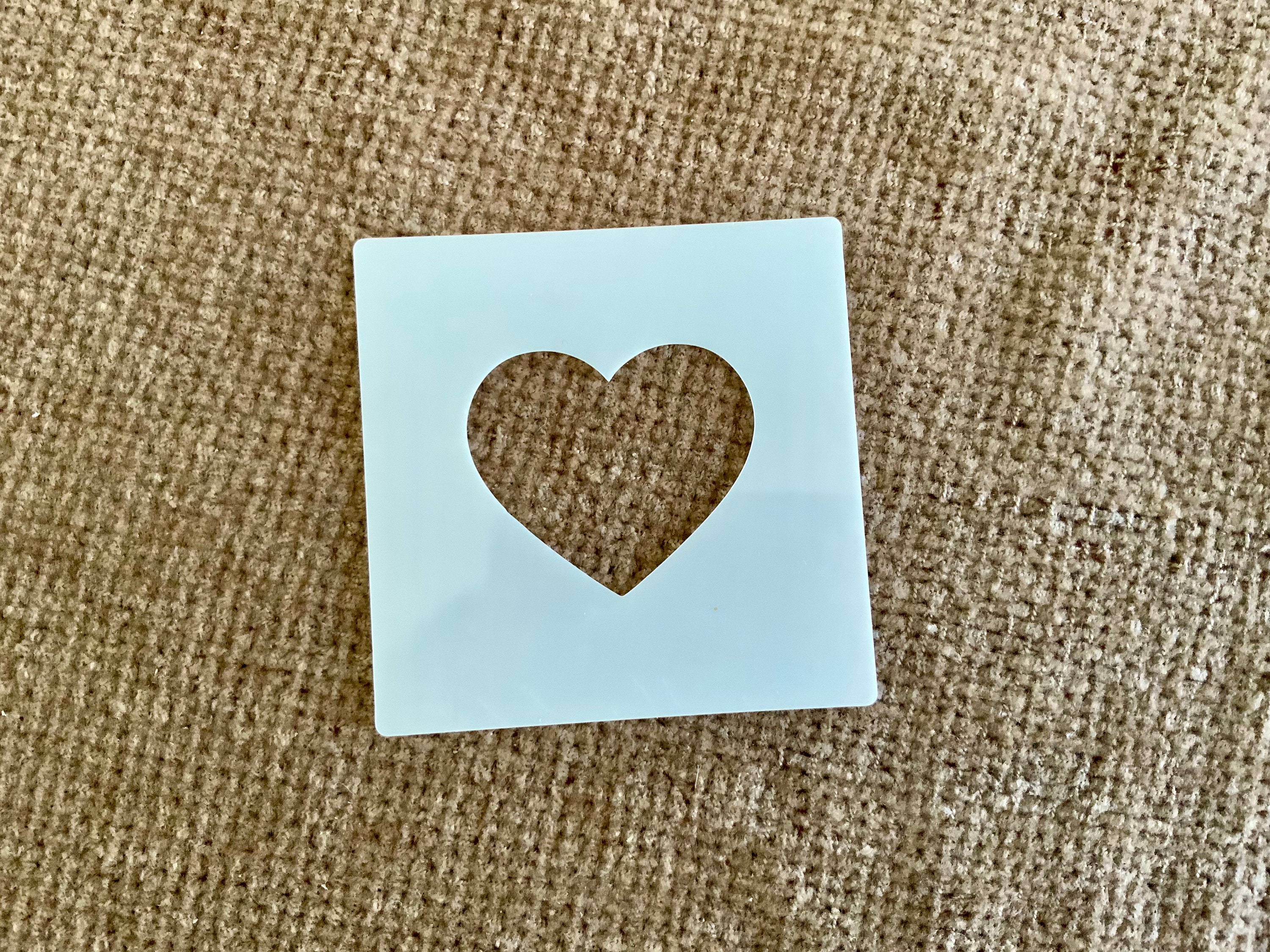 Heart Stencil-8 Sizes Available-thickness 0.7mm-plastic Drawing Stencil ...
