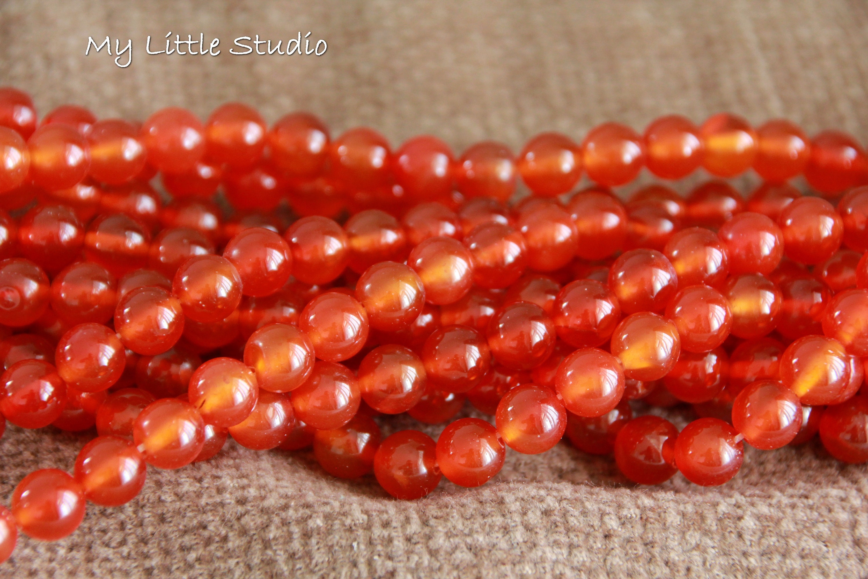 Natural Carnelian Beads-8mm-full Strand-15 Strand-about 50 Beads-hole ...