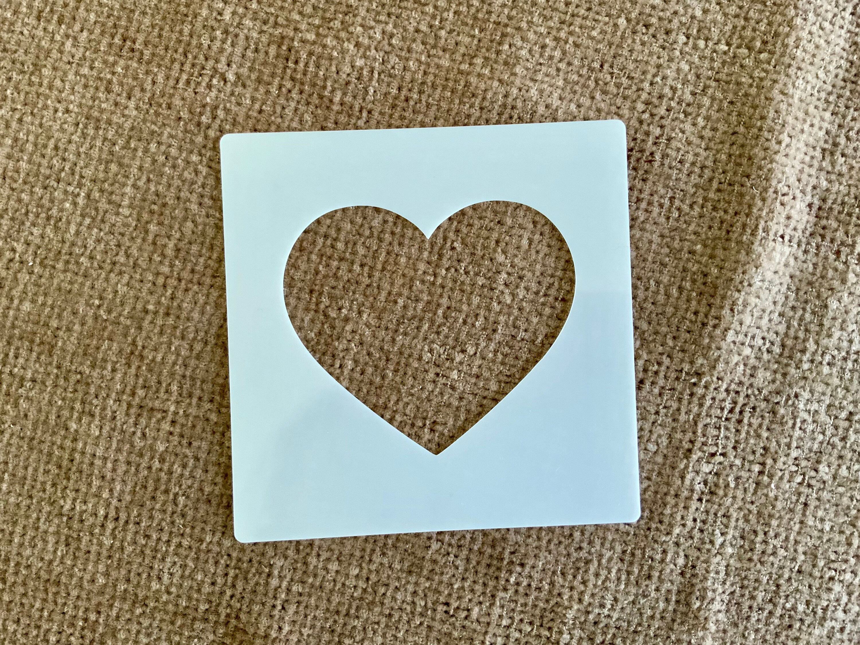 Heart Stencil-8 Sizes Available-thickness 0.7mm-plastic Drawing Stencil ...