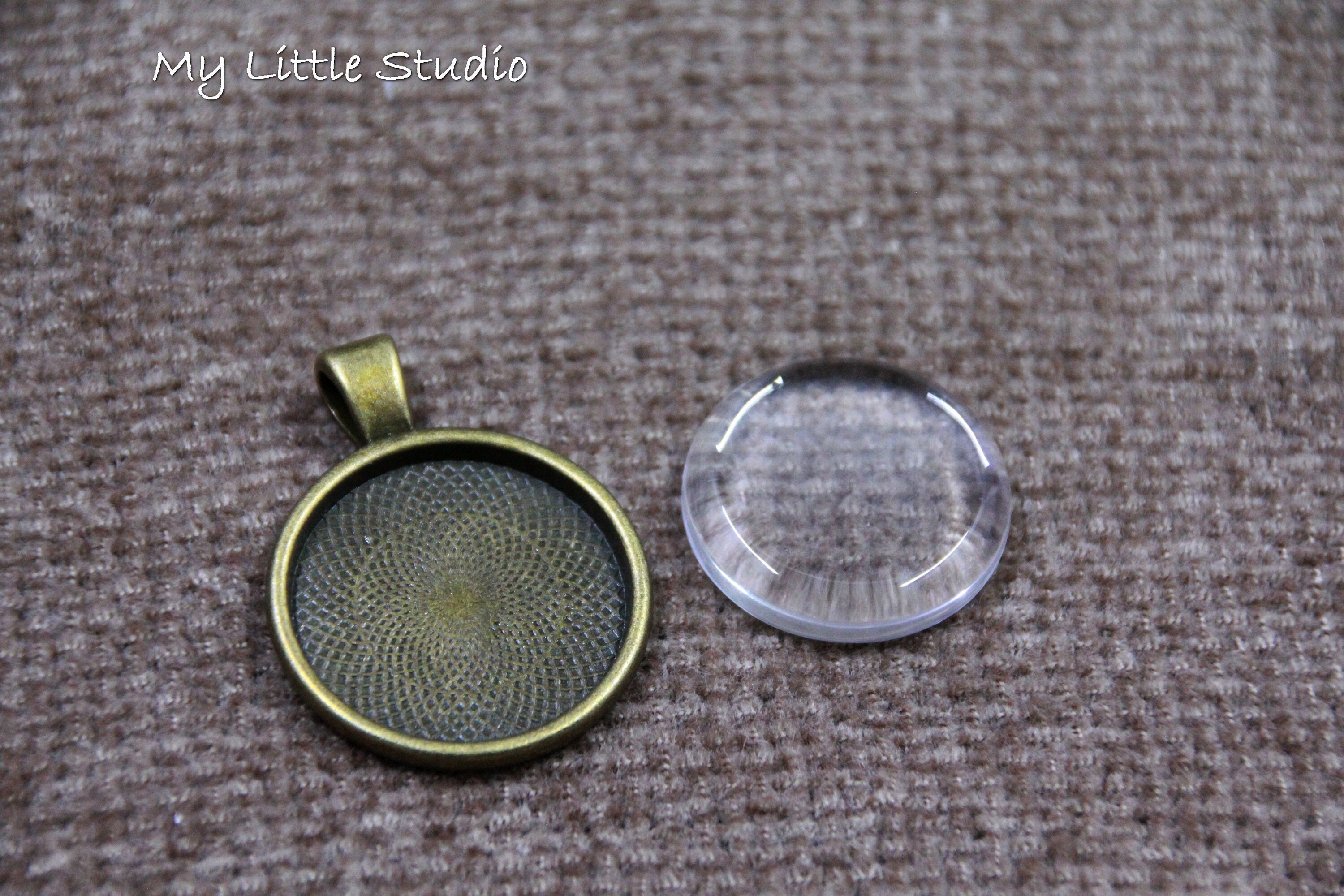 Round Clear Cabochons-25mm-10 Pieces-glass Cabochons-flat Beads ...