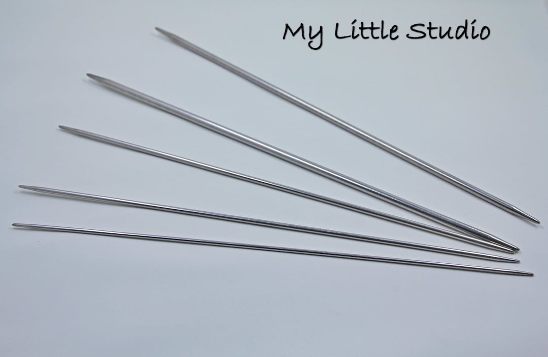 Metal Double Pointed Knitting Needles-10 Sizes Available-250mm Long ...