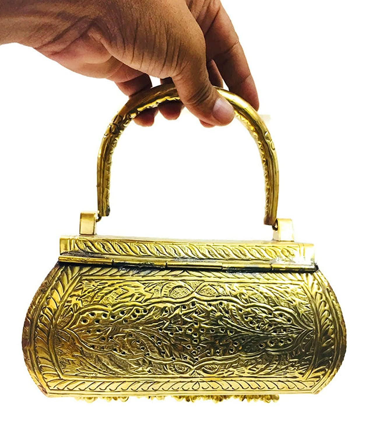 Girls/Women Party gift Bridal golden Metal bag brass clutch | Etsy