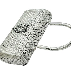 Silver Metallic Clutch Purse for Evening Party Look Handmade Ethnic ...