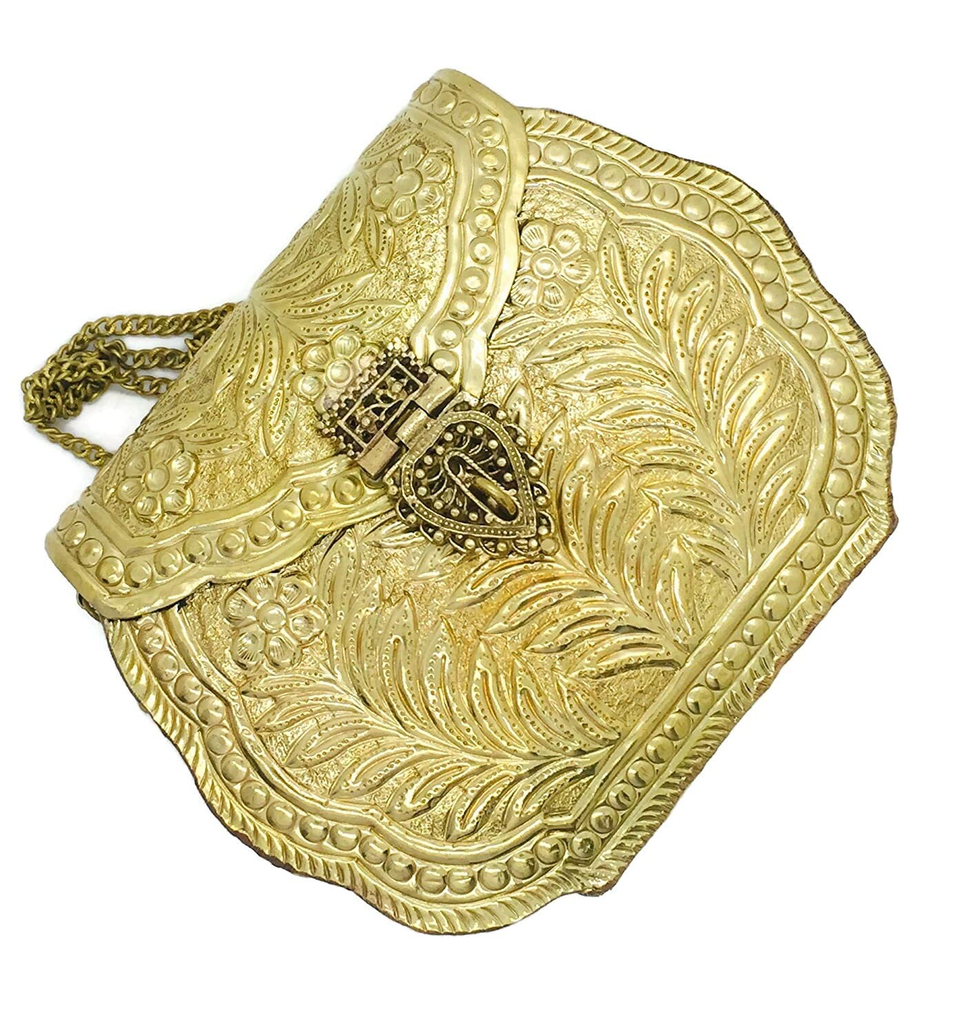 Royal Indian Traditional antique Brass Golden clutch Purse | Etsy