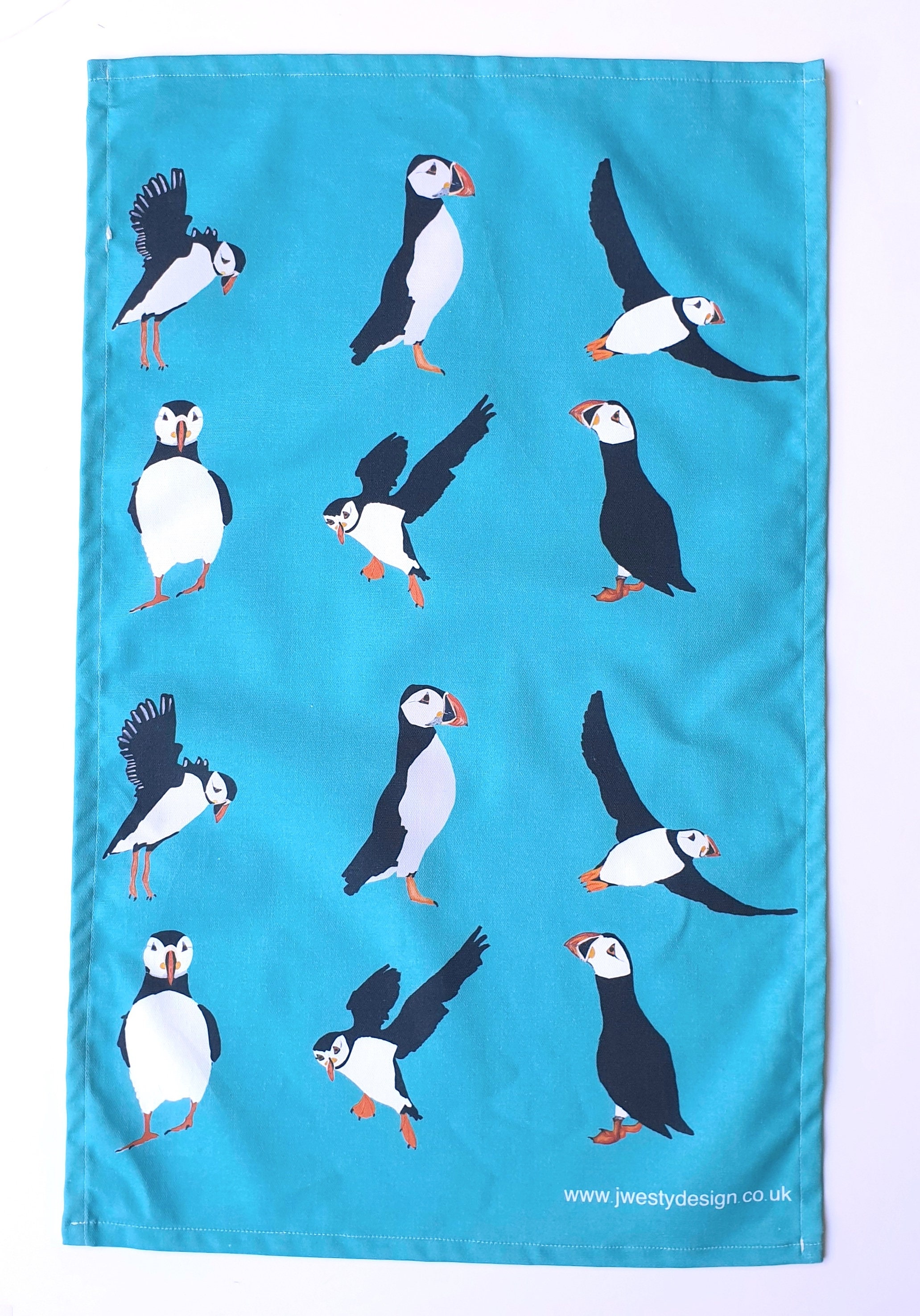 Puffin Tea Towel | Gifts With Puffin Design| Bird Lovers Kitchen Gift ...