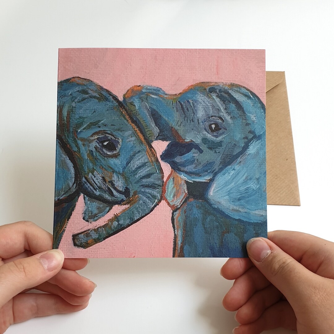 Elephant Card |elephants Greetings Card| Sister Birthday Card| Baby ...