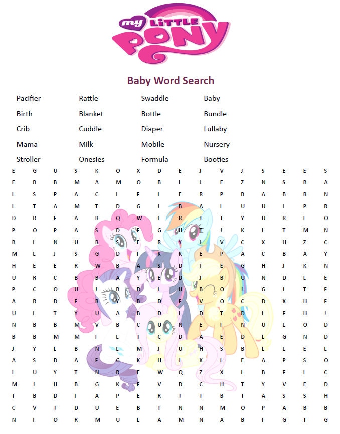 My Little Pony Printable Word Search - Word Search Maker