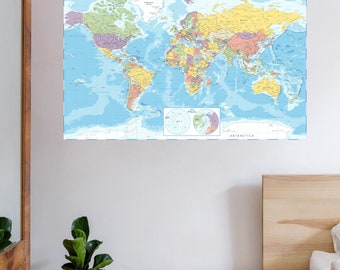 A1 World Map Poster - Etsy