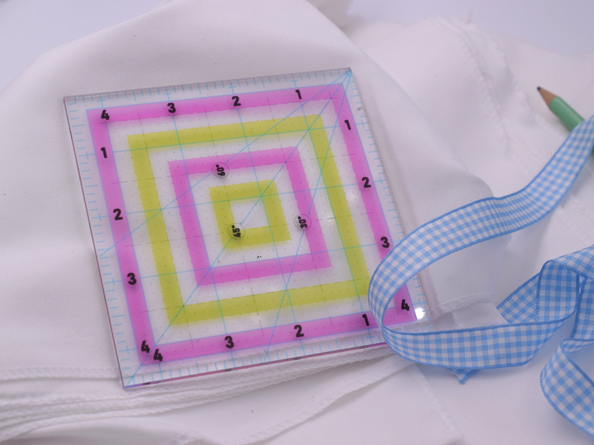 Coloured Square Acrylic Quilting Rulers Available in Square - Etsy