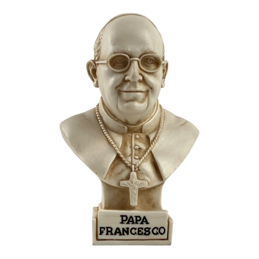 Pope Francis Bust Statue Made in Italy 5.5 Inch Catholic Figurine ...