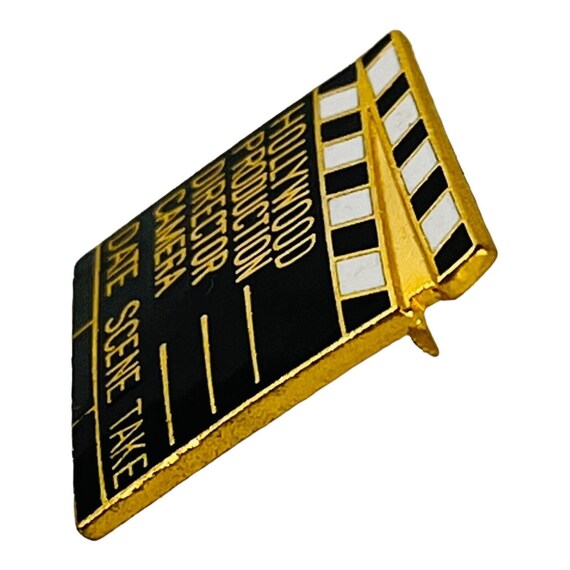 Vintage Hollywood Director's Clapboard Sign Lapel Hat… - Gem