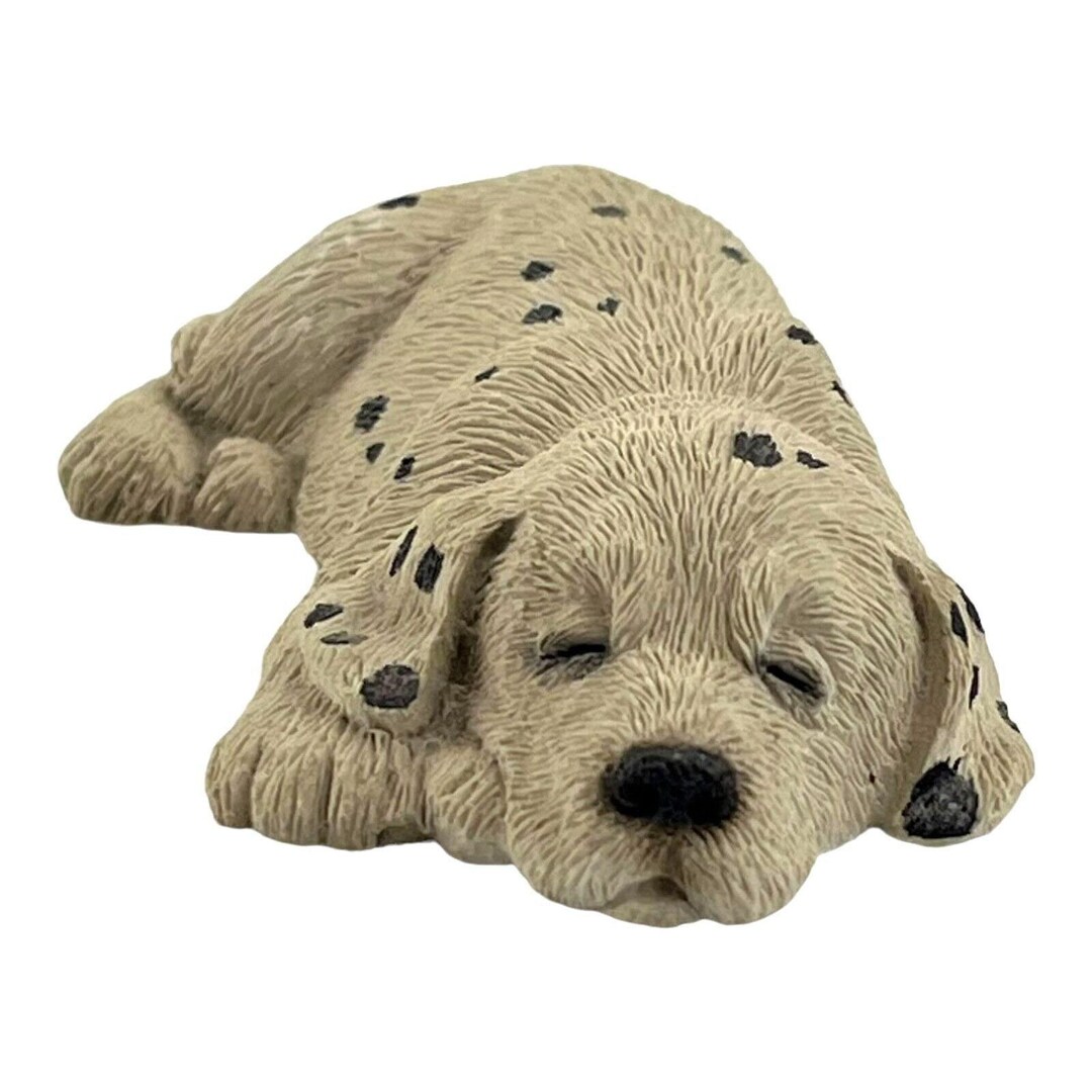 Vintage Sandicast Dalmatian Domino Puppy Sleeping Dog Figurine Artist ...