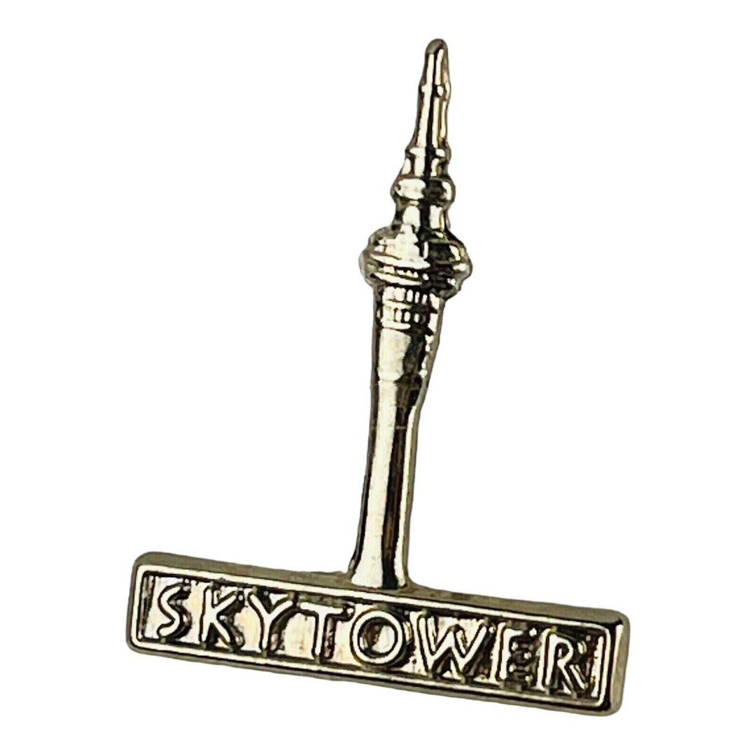 Vintage Auckland Sky Tower Lapel Hat Pin New Zealand Travel Souvenir ...