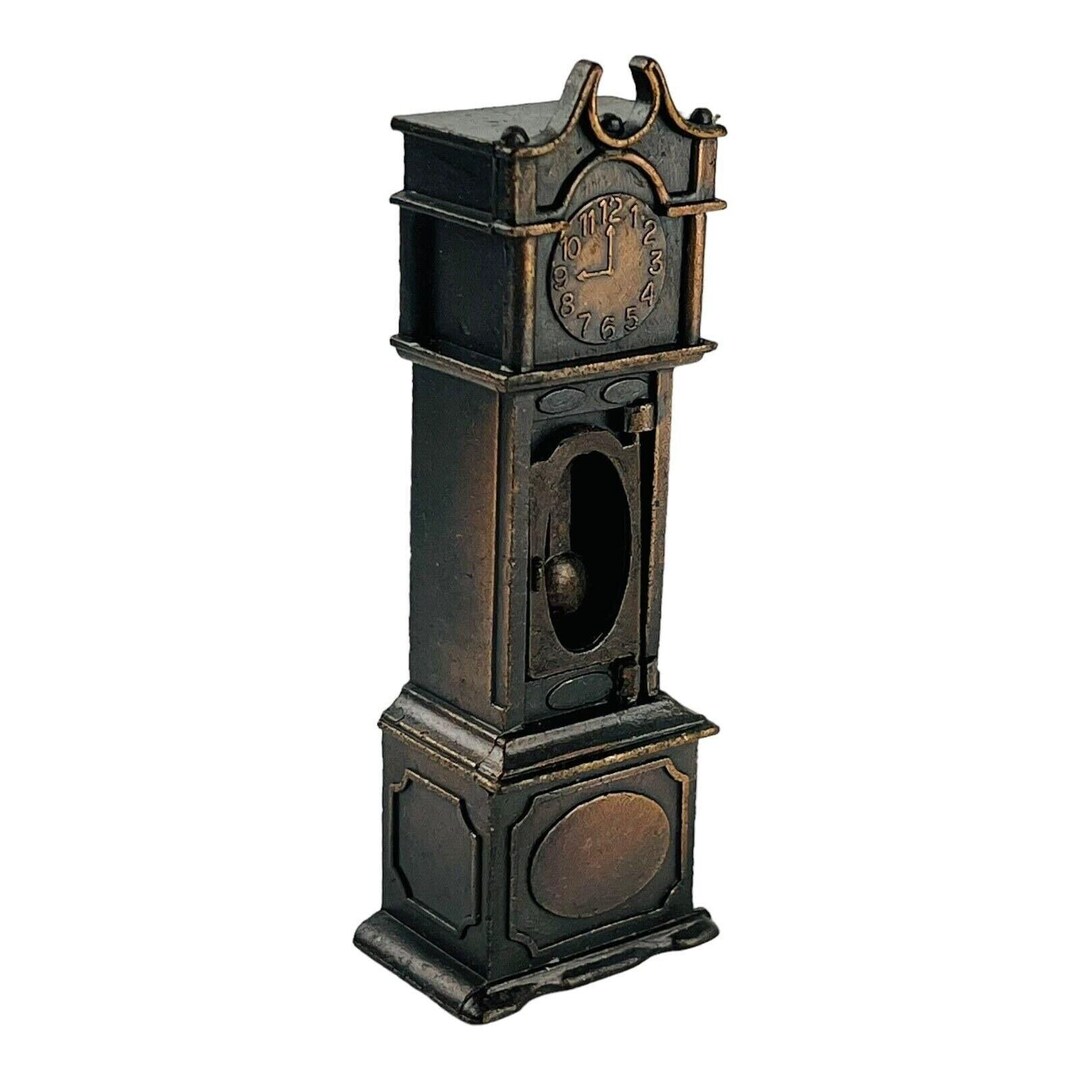 Vintage Durham Industries Miniature Grandfather Clock Die Cast Metal ...