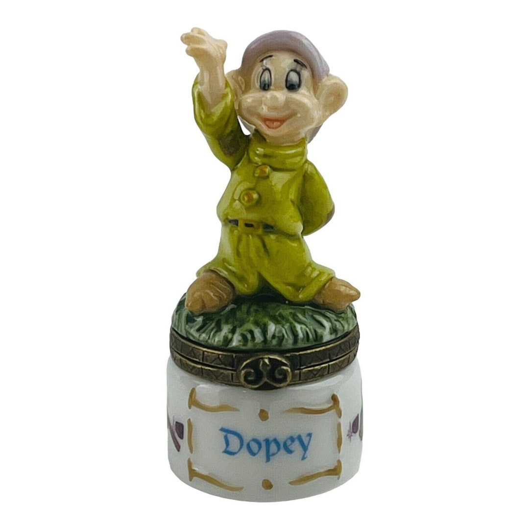 Vintage Dopey Trinket Box Disney Snow White and the Seven Dwarfs PHB ...