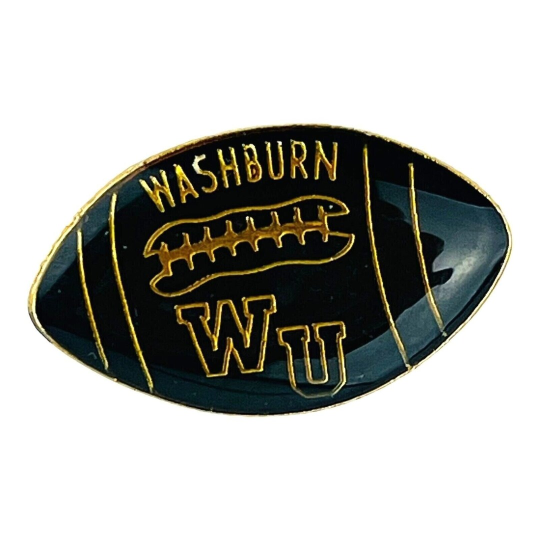 Vintage Washburn University Ichabods Football Lapel Hat Pin College Fan ...