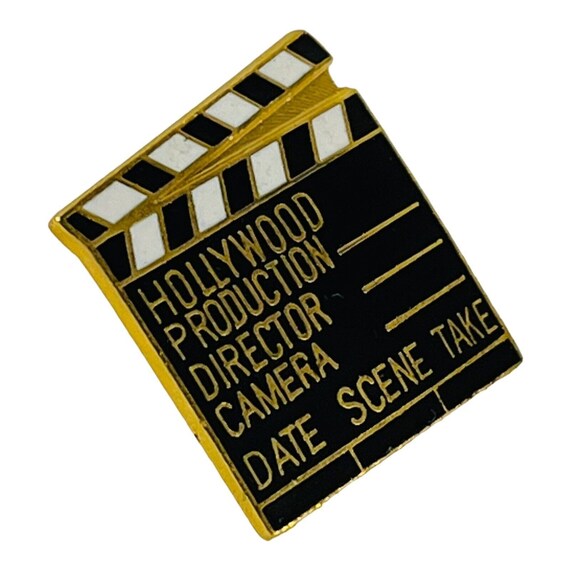 Vintage Hollywood Director's Clapboard Sign Lapel Hat… - Gem
