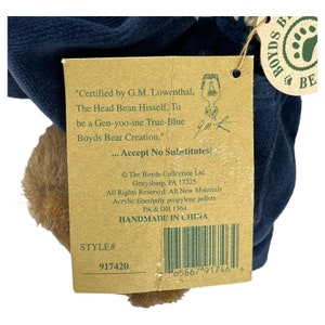 Boyds Bears Nadia Berriman 10 Inch With Blue Sweater Jumper and Bow ...
