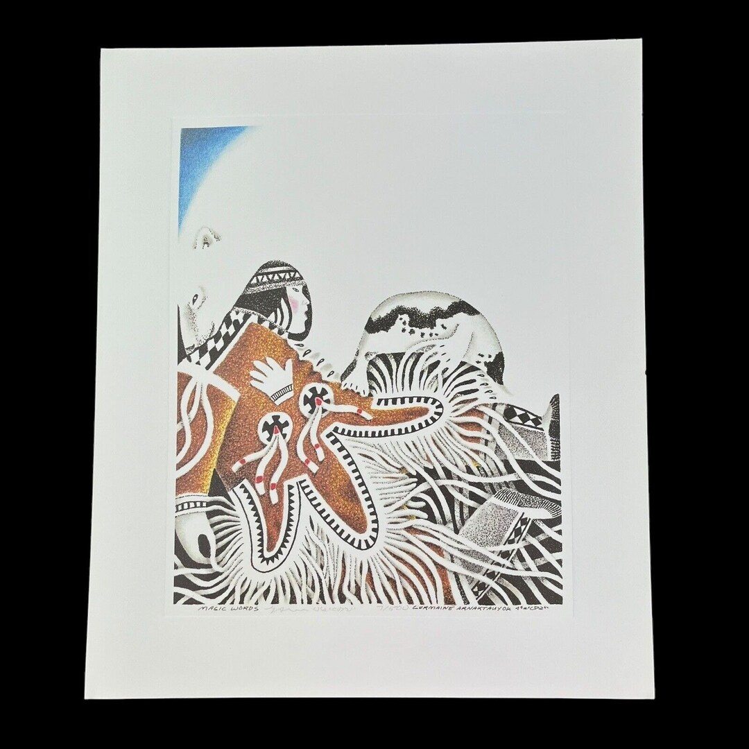 Germaine Arnaktauyok Inuit Art Magic Words Signed and Numbered 7/500 Lithograph Print 11 X 13 - Etsy