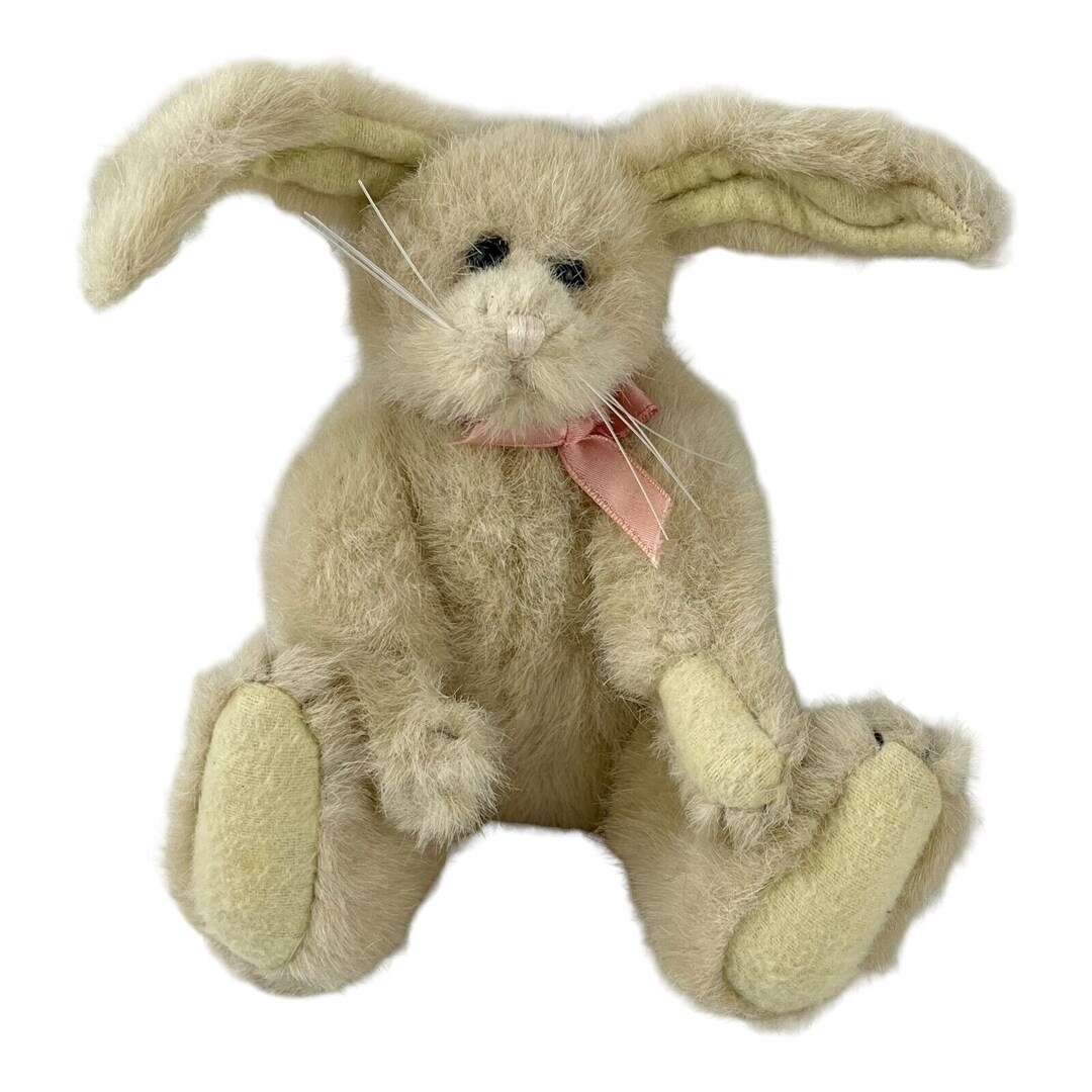Vintage Boyds Bears Easter Bunny Rabbit Cream White Jointed Stuffed ...