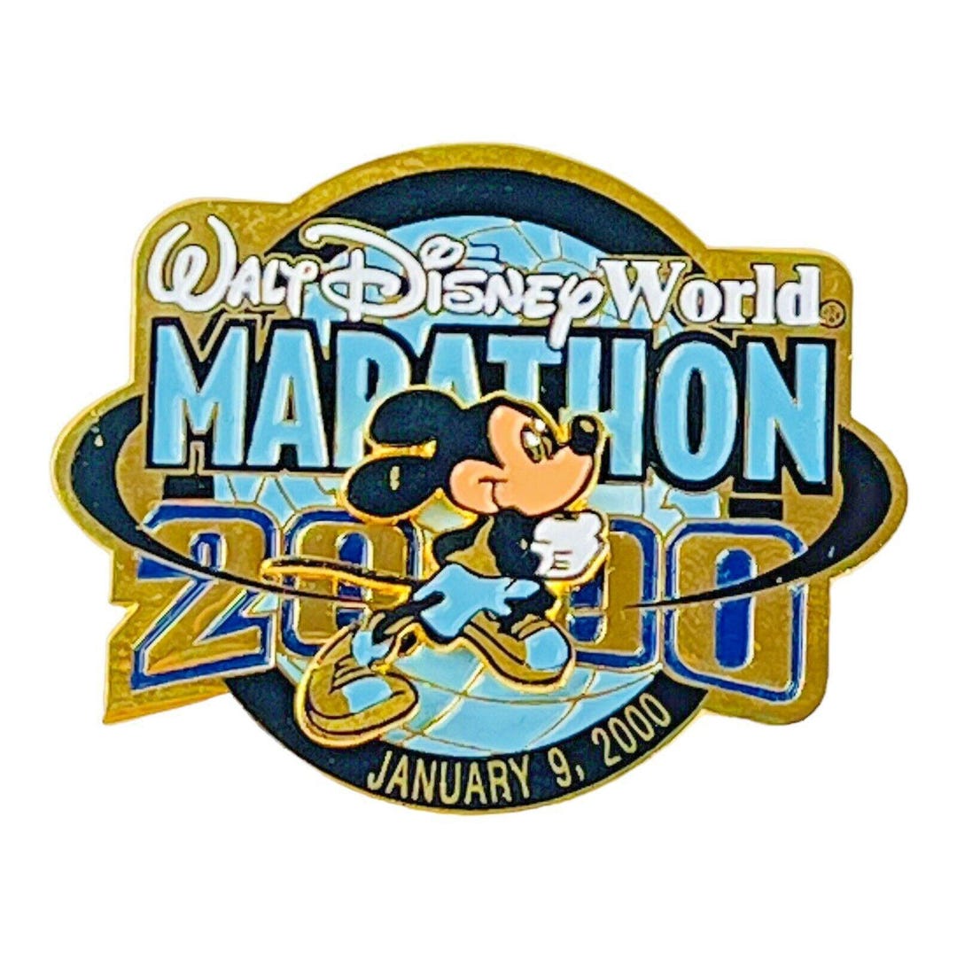 Vintage Disney World Marathon 2000 Pin Mickey Mouse Runner Foot Locker ...