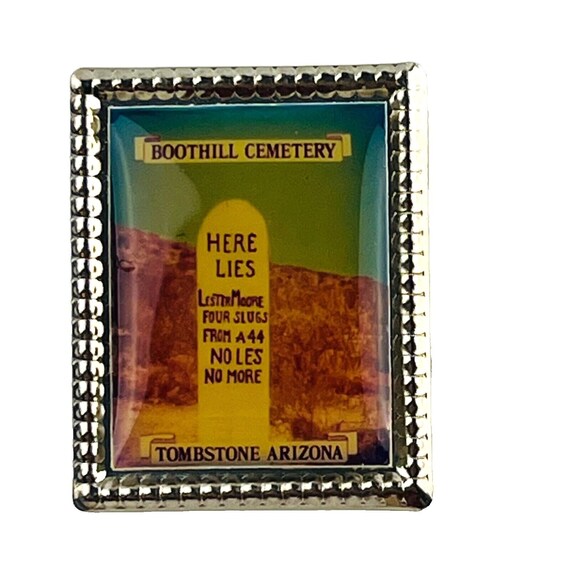 Vintage Boothill Cemetery Tombstone Arizona Lapel Pin… - Gem