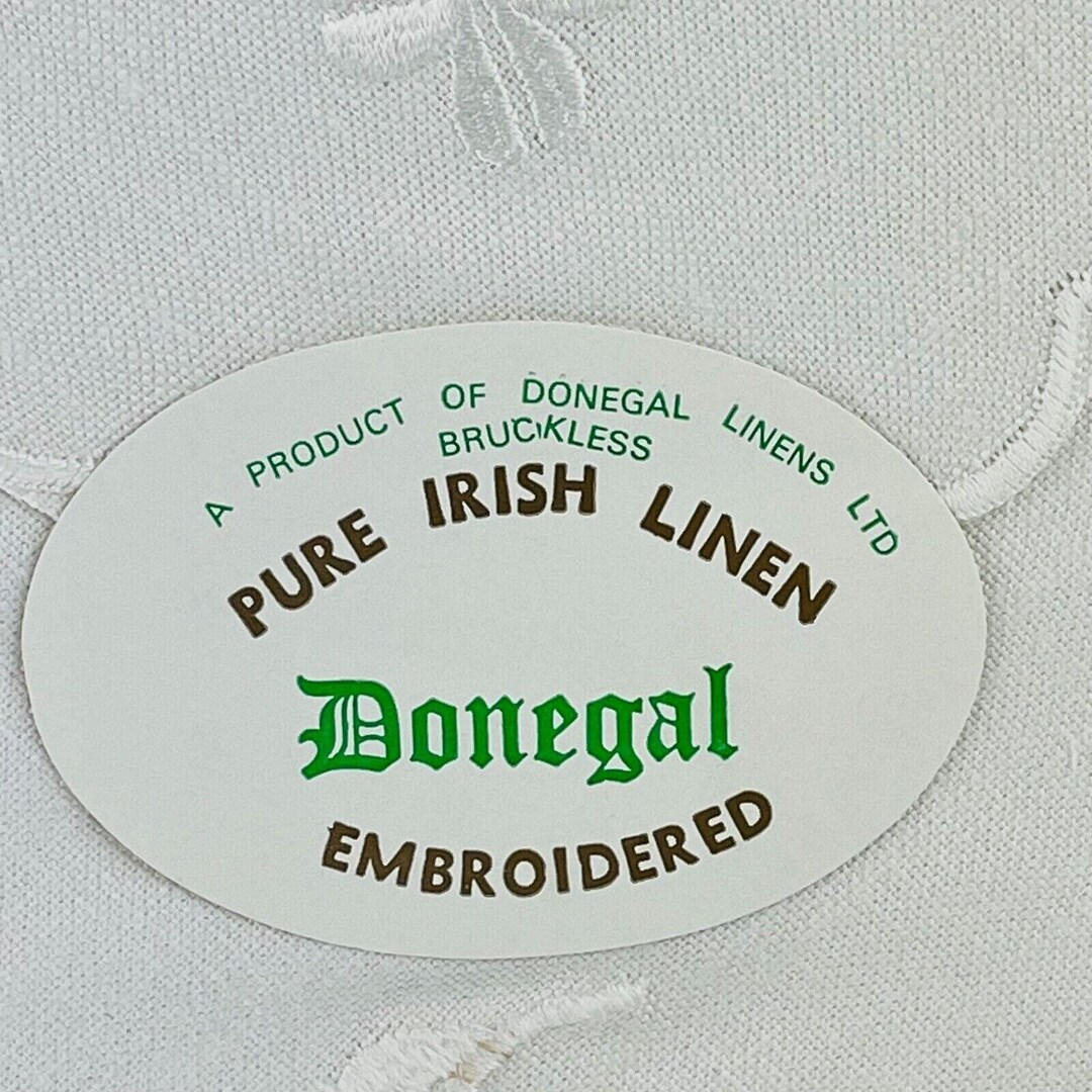 4 Vintage Donegal Pure Irish Linen Napkins 17 X 17 Embroidered ...